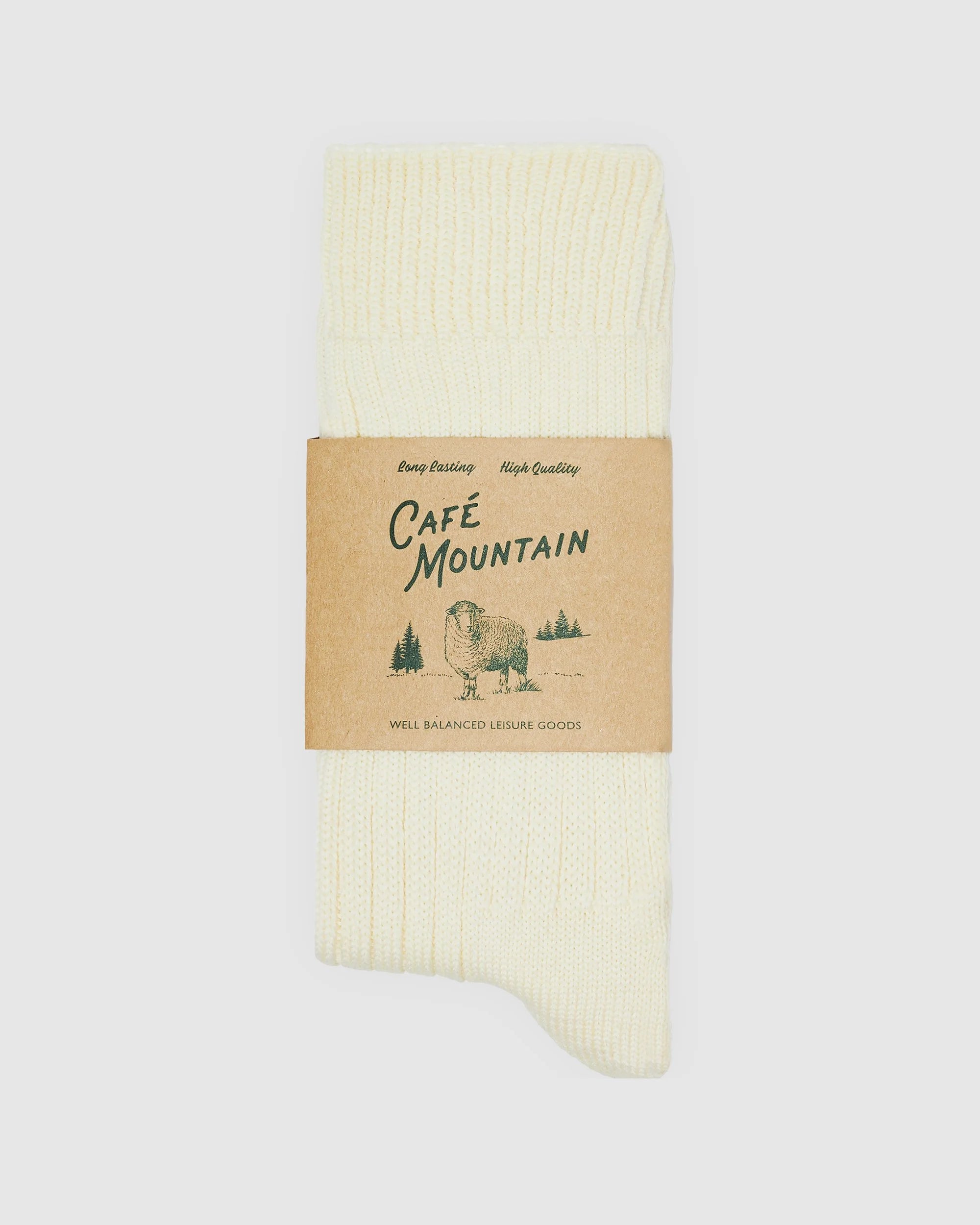 Wool Trek Sock - Natural | Café Mountain